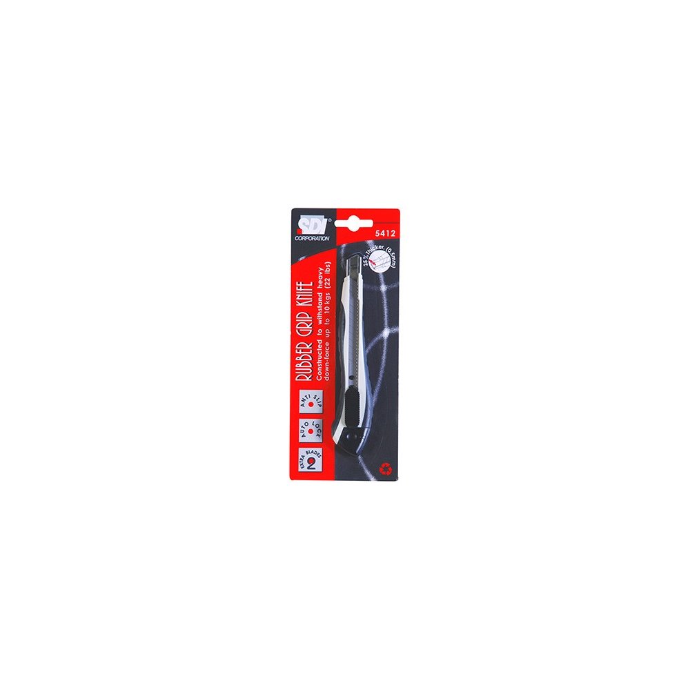 SDI CUTTER KNIFE 5412 RUBBER GRIP AUTO LOCK