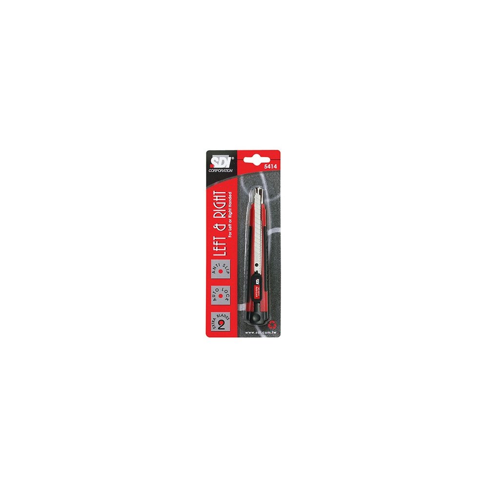 SDI CUTTER KNIFE 5414 RUBBER GRIP AUTO LOCK