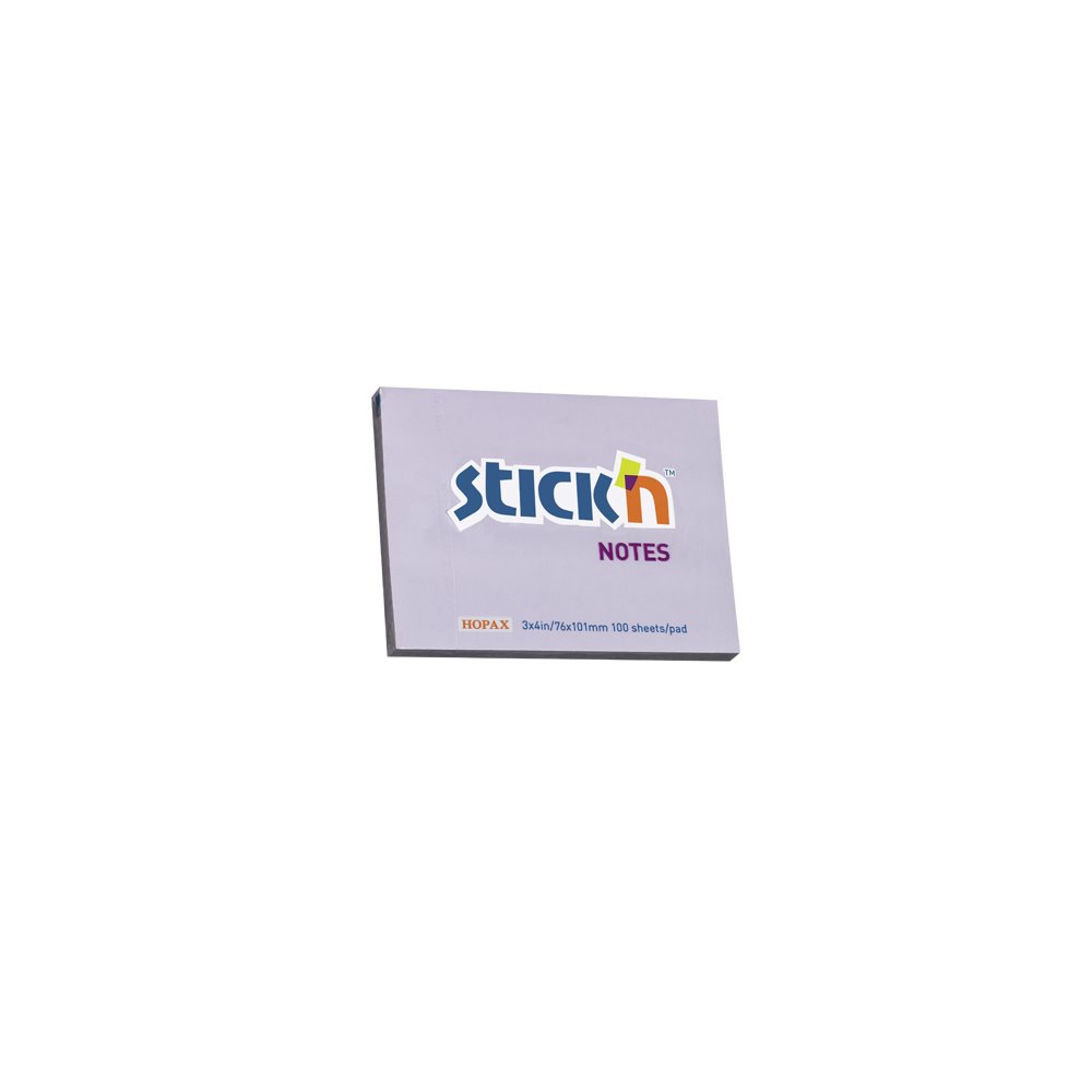 STICK'N 3 x 4" PASTEL STICKY NOTES - ASSORTED