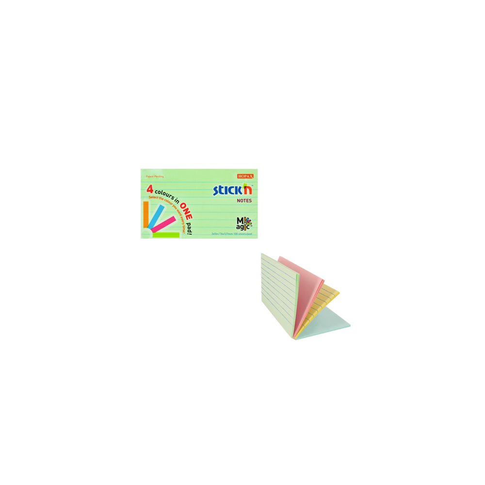 STICK'N 3 x 5" MAGIC LINED STICKY NOTES
