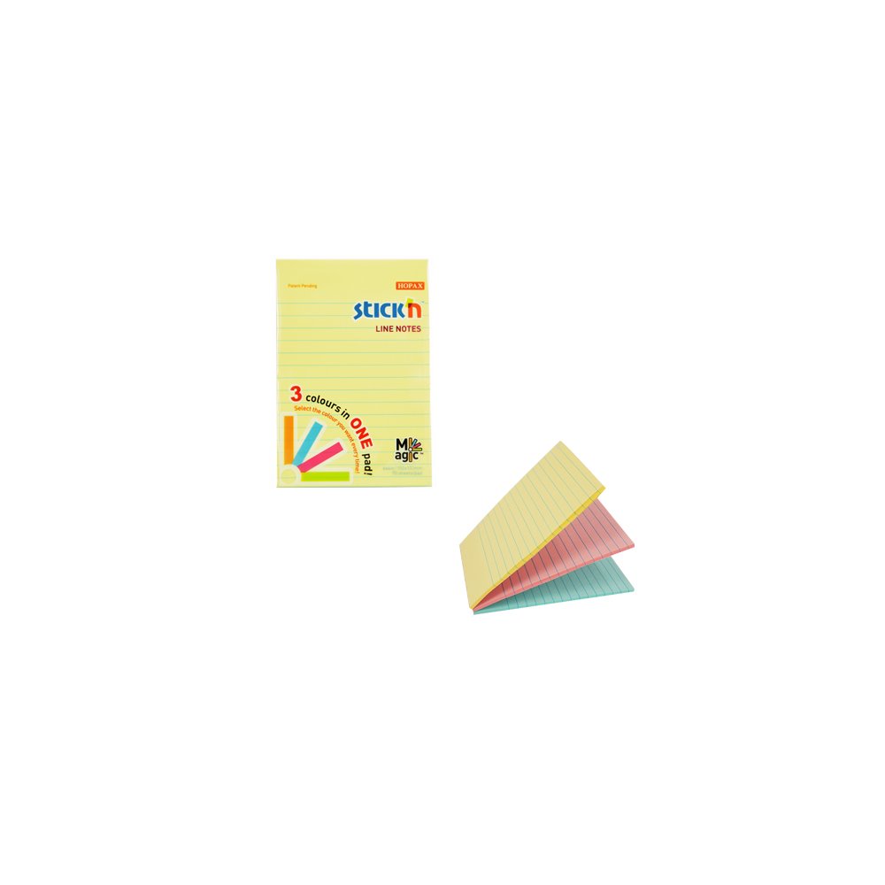 STICK'N 6 x 4" MAGIC LINED STICKY NOTES