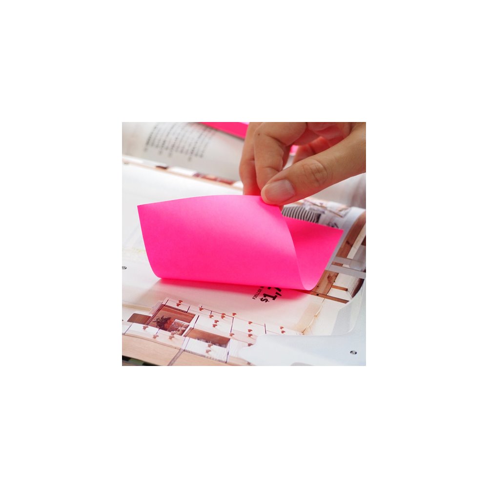 STICK'N 3 x 5" NEON YELLOW STICKY NOTES