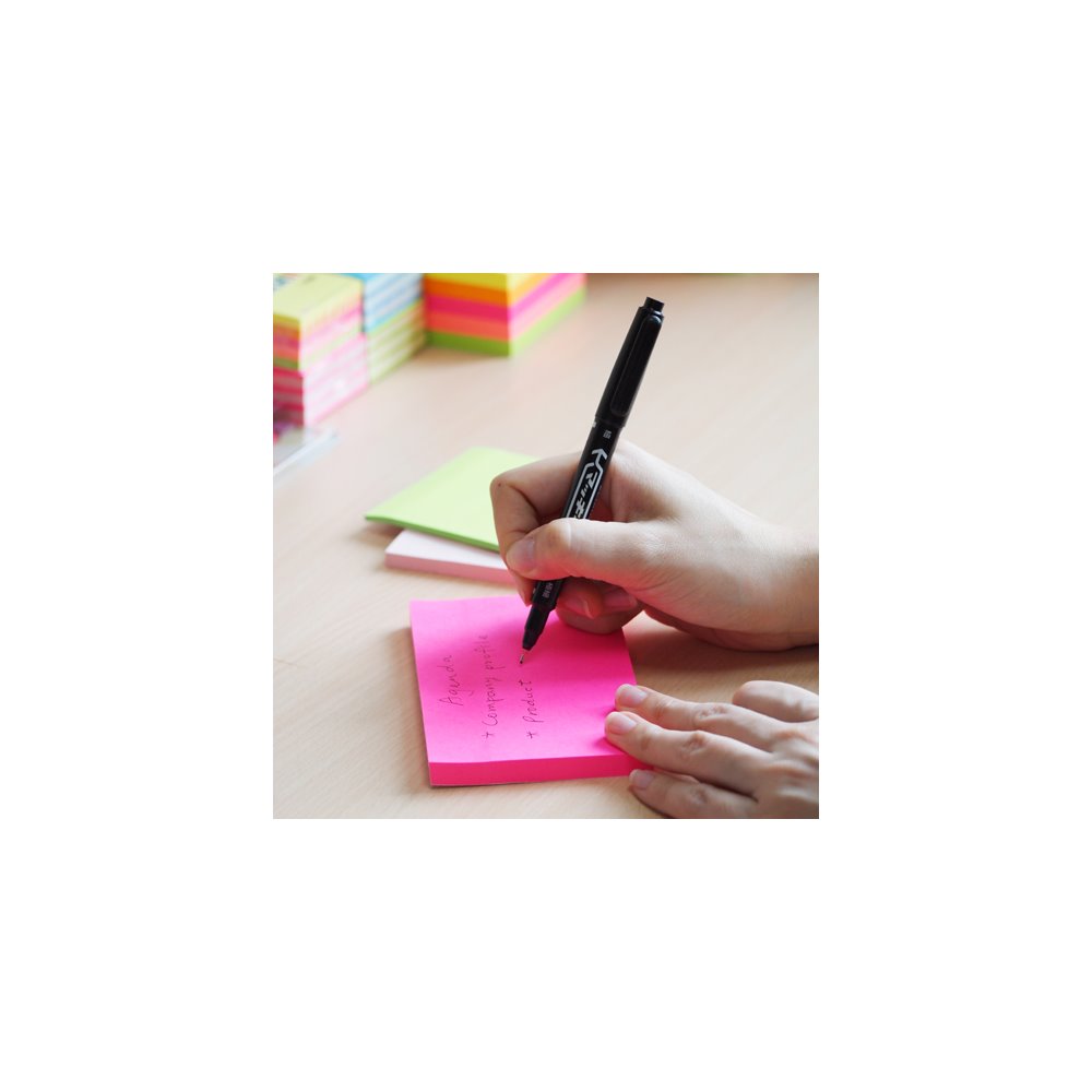 STICK'N 3 x 3" NEON ORANGE STICKY NOTES